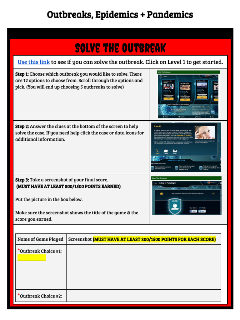 14) Outbreaks, Epidemics & Pandemics Assignment | PDF