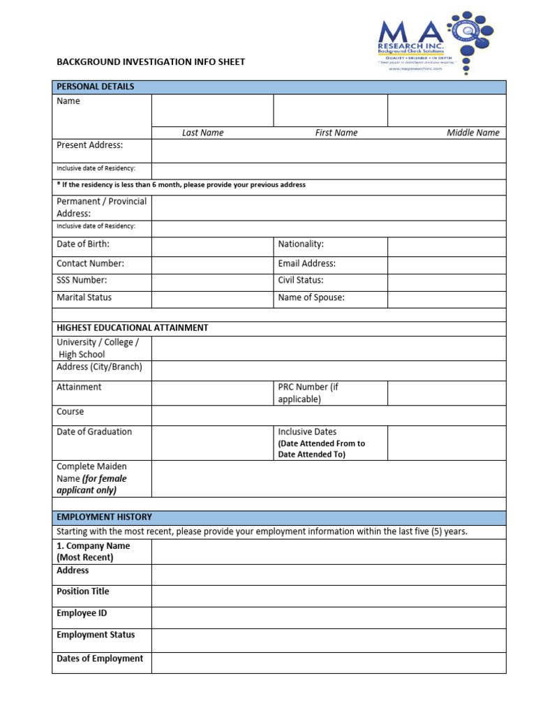 MAQ BI APPLICATION FORM - Eclerx | PDF | Employment | Justice