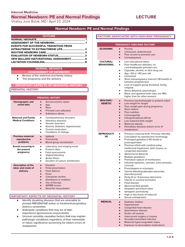Special Topic 3 NORMAL NEWBORN PE INSIGNIS (IM) COMPILATION | PDF ...