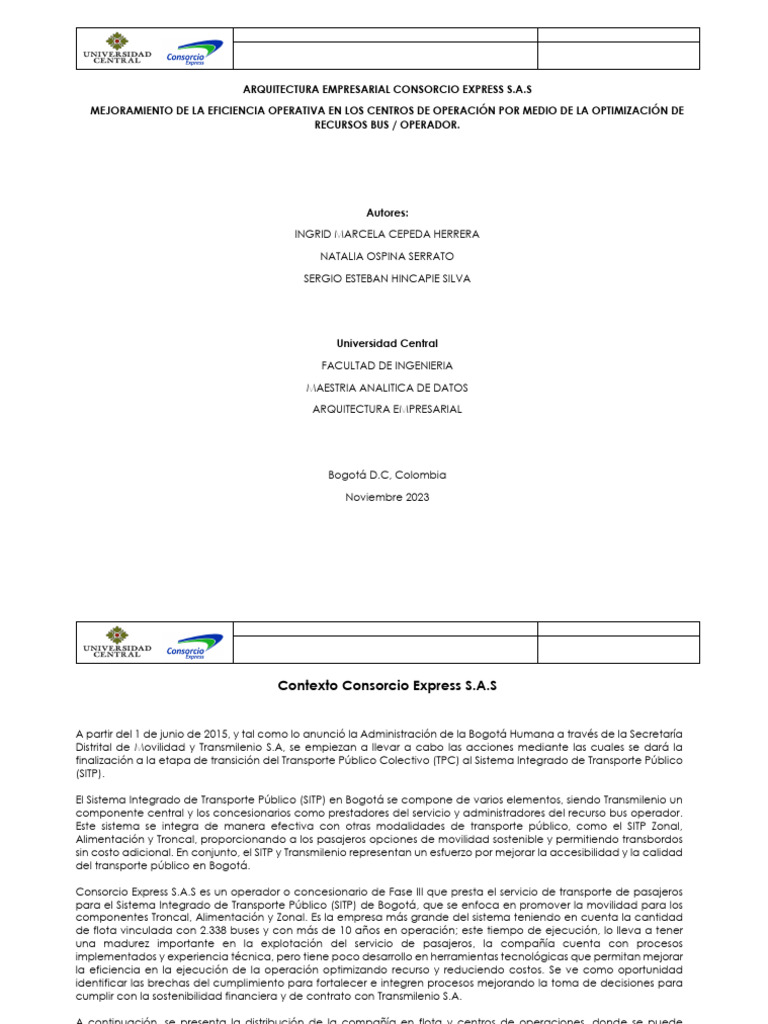 ADM Consorcio Express S.A.S (Final) | PDF