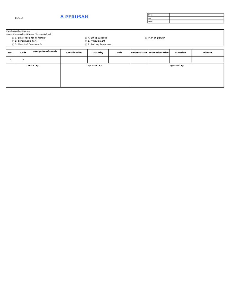 Contoh Po Barang | PDF