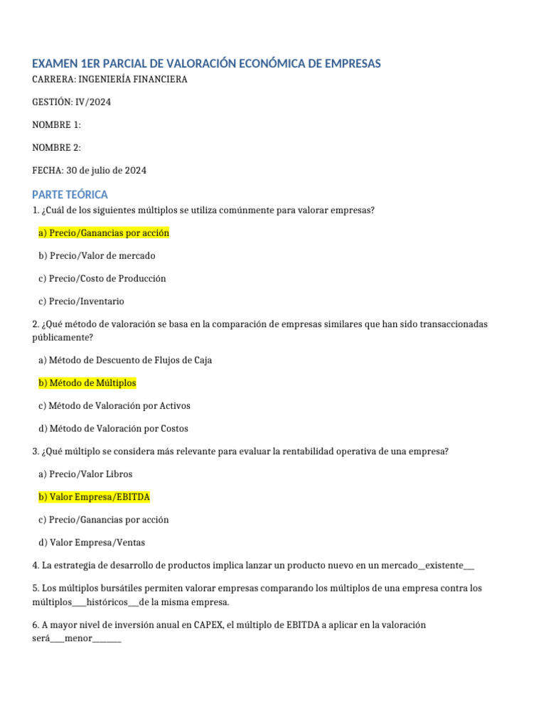 Teoria Valo | PDF | Compartir (Finanzas) | Business