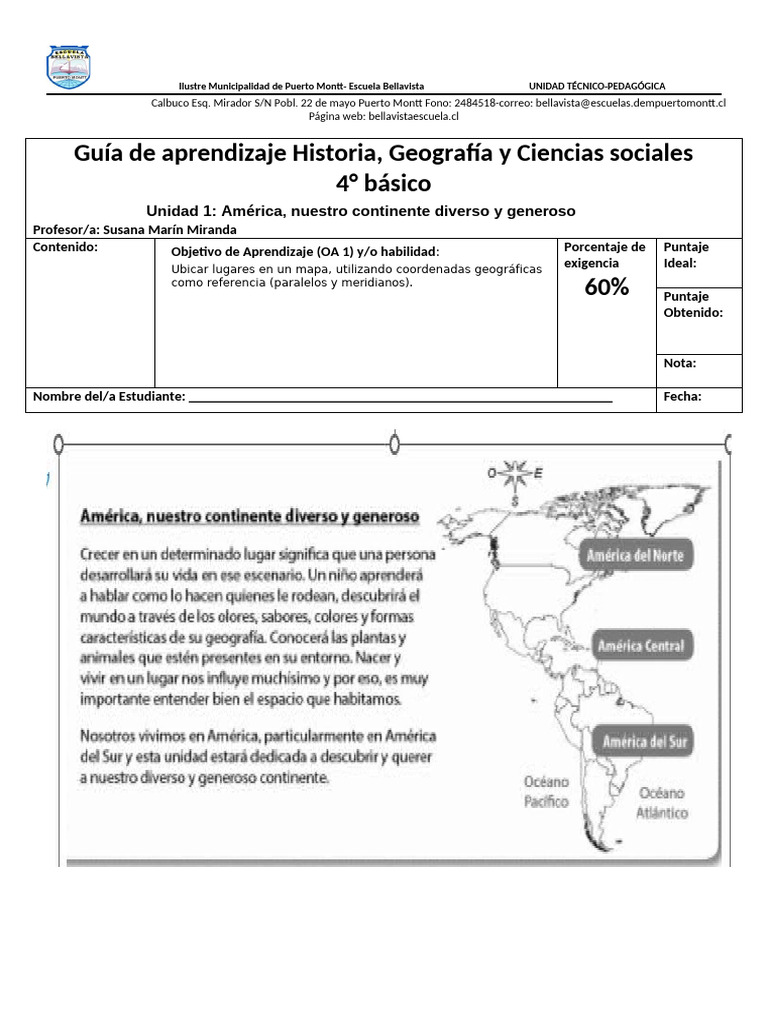 4° Historia-Guia Aprendizaje 21 Marzo | PDF | Teoría de la educación ...