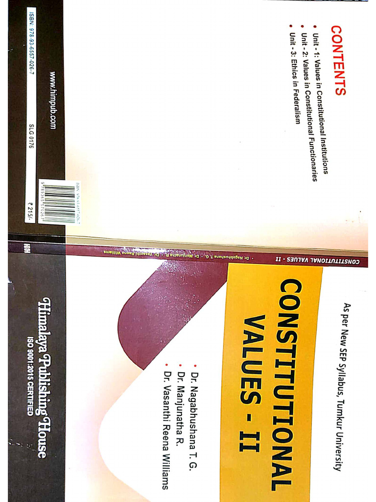 Constitutional Values - II | PDF