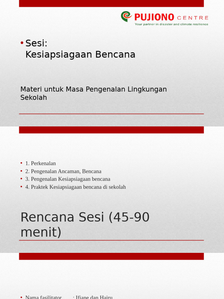 Sesi Pengenalan Tindakan Kesiapsiagaan Bencana Di MPLS - Kokok | PDF