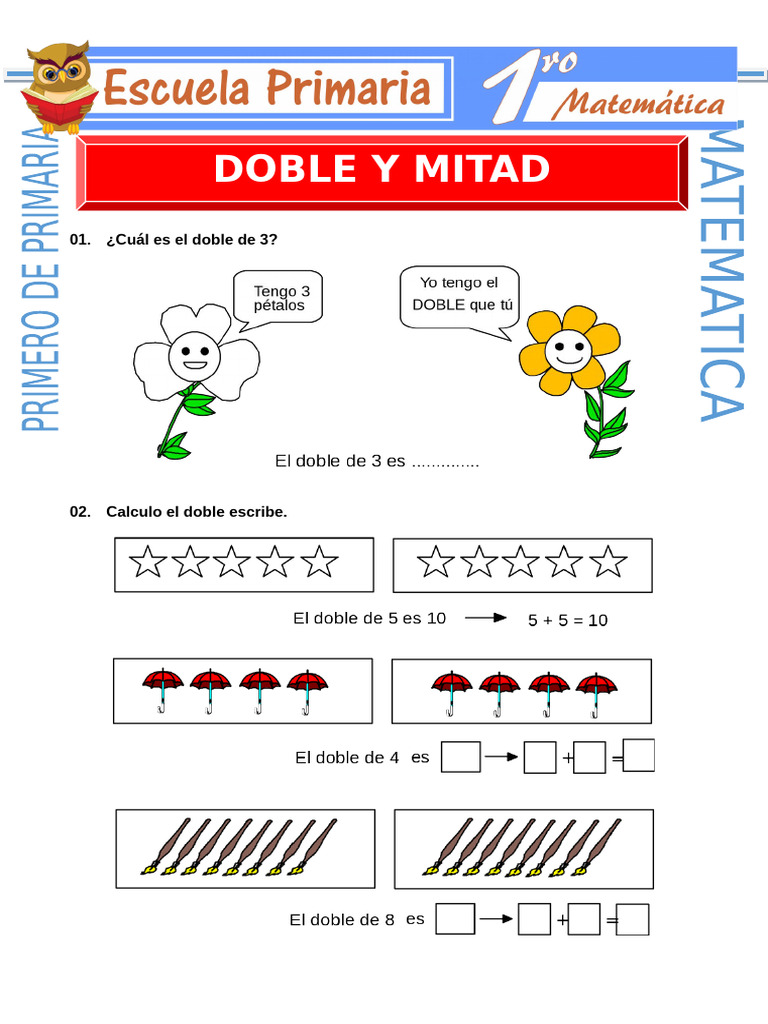 Doble-y-Mitad-para-Primero-de-Primaria | PDF