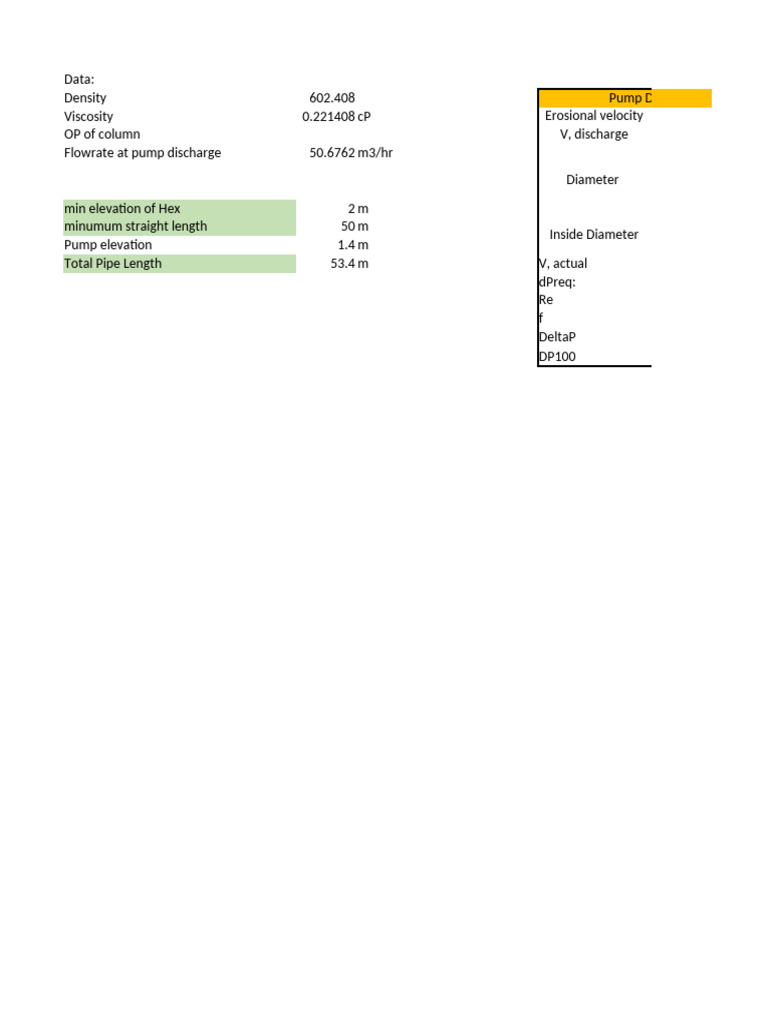 Hydraulics Calculation Tool FINAL | PDF | Pump | Fluid Dynamics