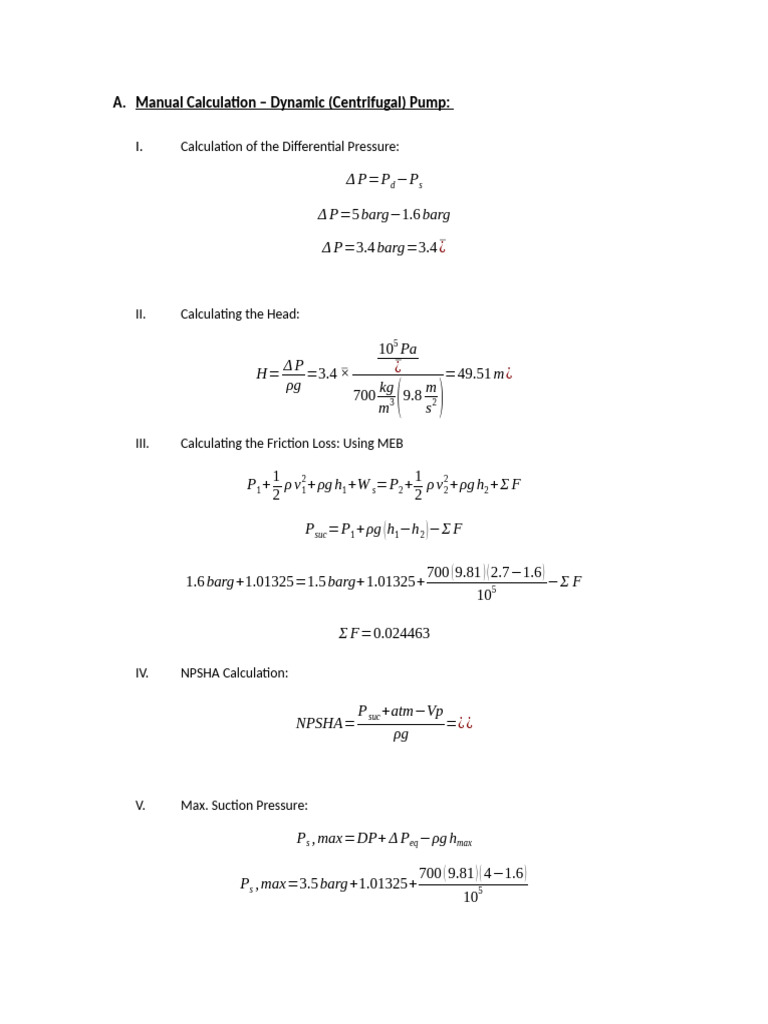 Pump Calculation Methods and Results | PDF | Horsepower | Energy Technology