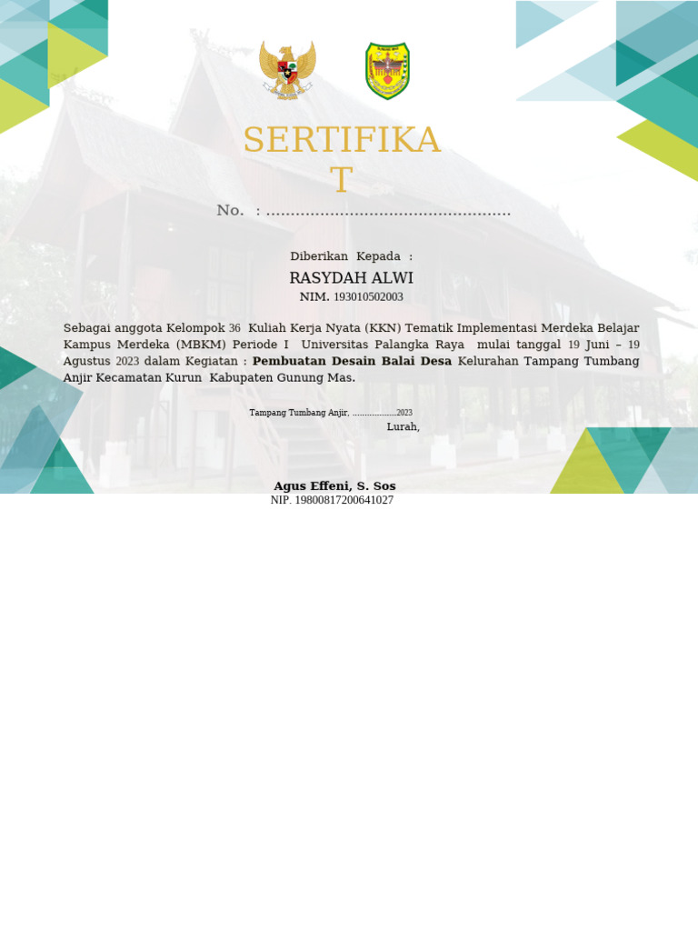 Contoh Sertifikat | PDF