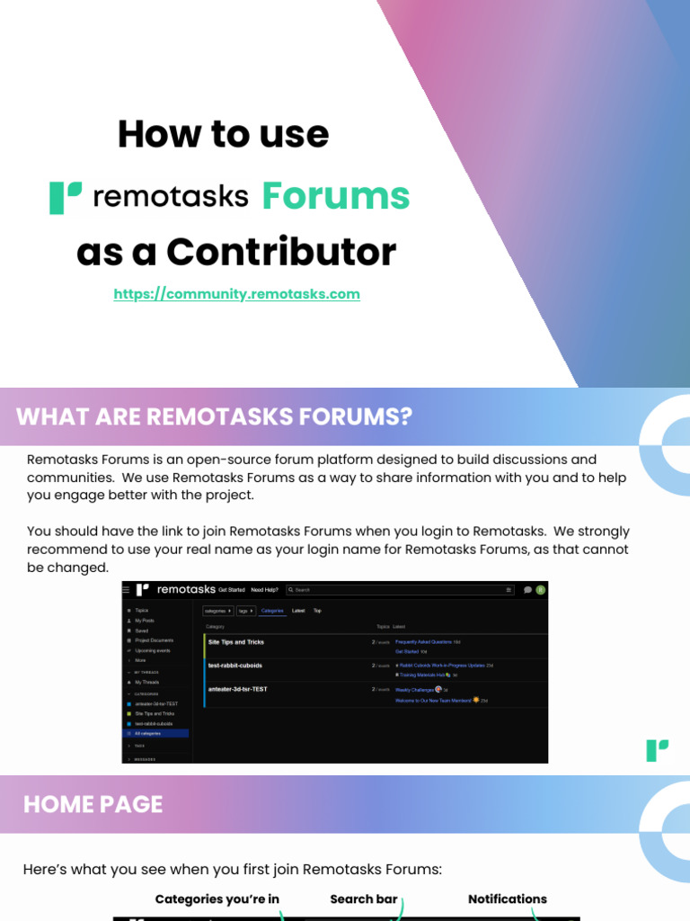 Navigating Remotasks Forums as a Contributor | PDF | Internet Forum ...