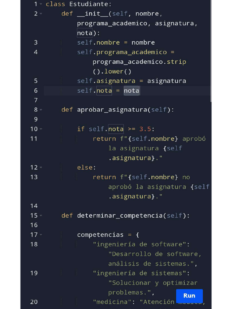 codigo estudiante y notas | PDF