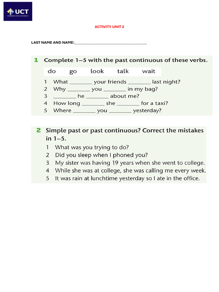 Activity Unit 2 | PDF
