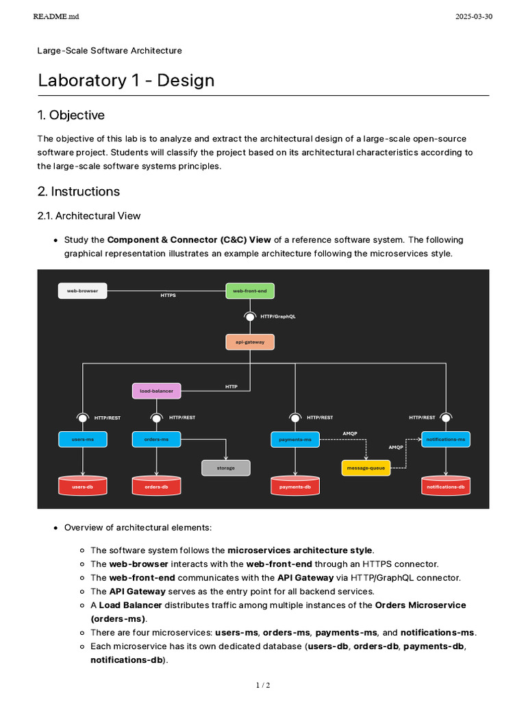 U2 - Laboratory 1 Large Software | PDF | System | Data