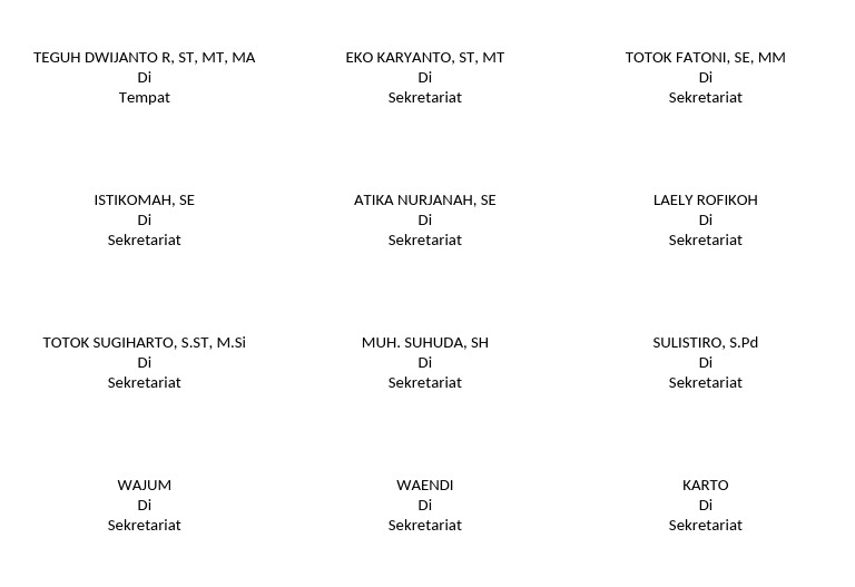 Contoh Undangan | PDF