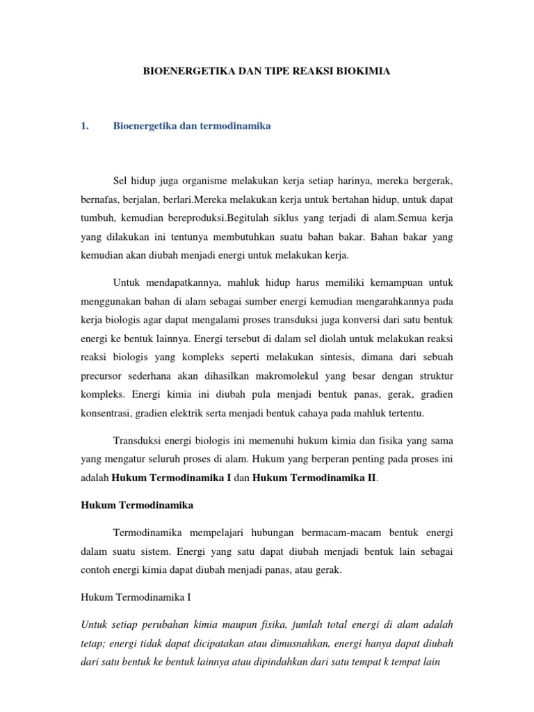 BIOENERGETIKA | PDF