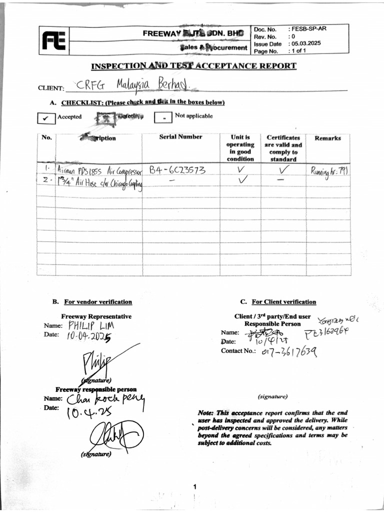 Acceptance Report | PDF