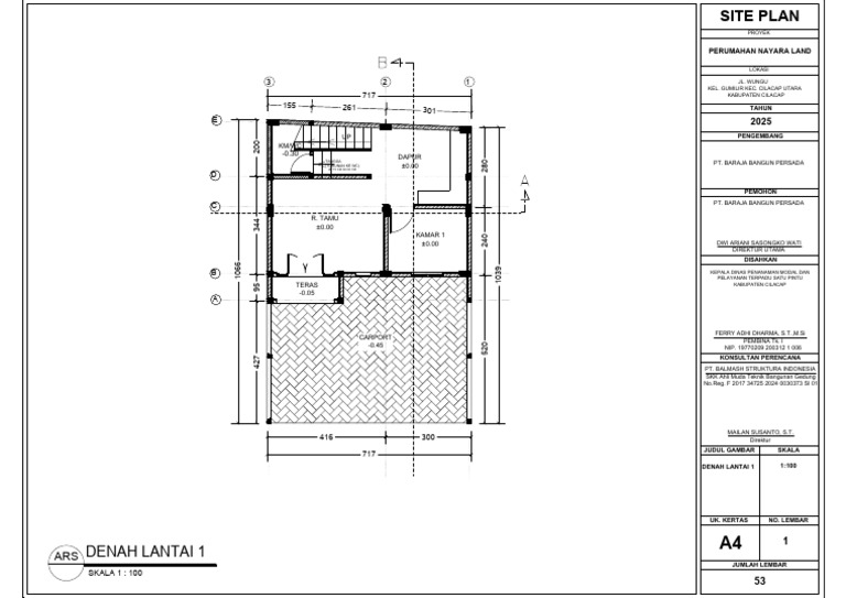 Denah Lantai 1: UP KM/WC | PDF
