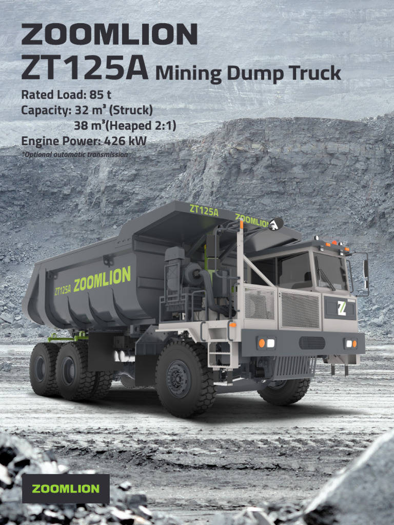 Mining Dump Truck: Rated Load: 85 T Capacity: 32 M (Struck) 38 M ...