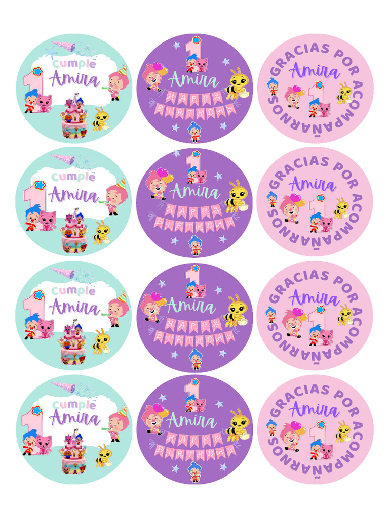 Etiquetas para Cumpleaños | PDF