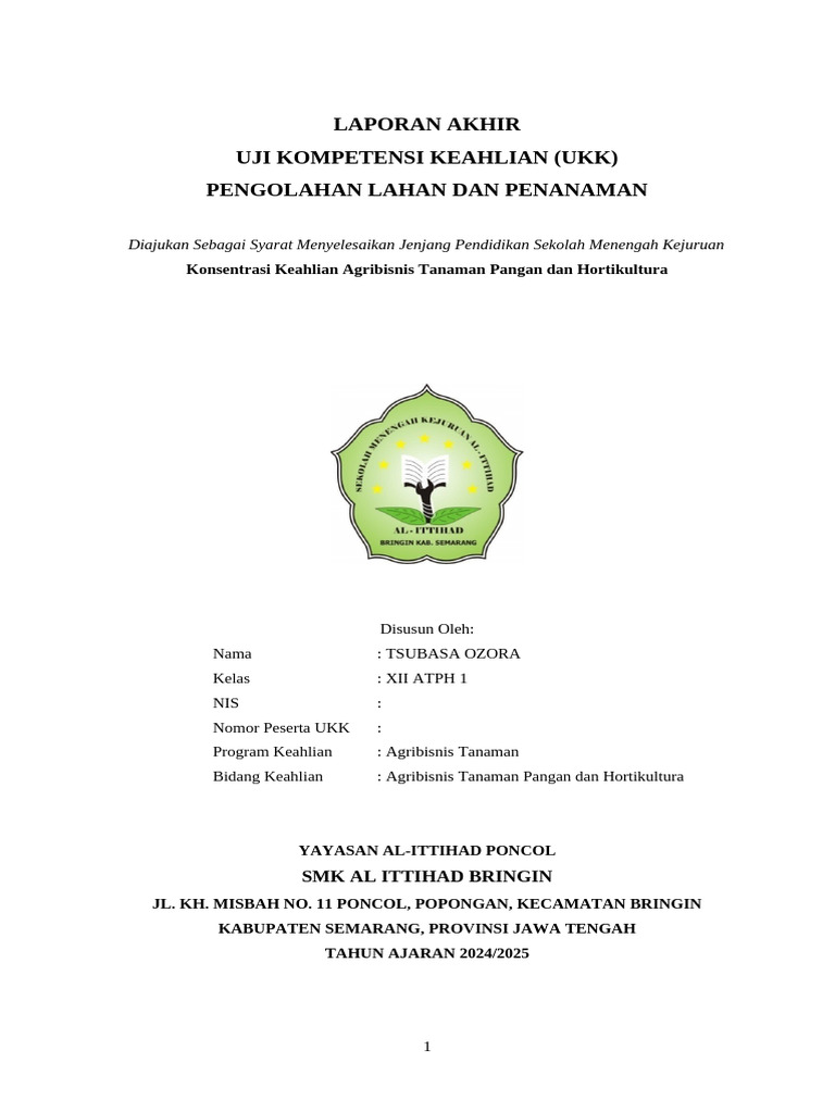 Form Laporan Ukk 24 25 | PDF