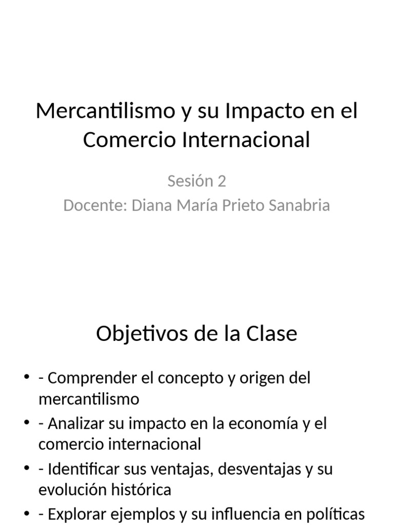 Mercantilismo Comercio Internacional | PDF | Mercantilismo | Proteccionismo