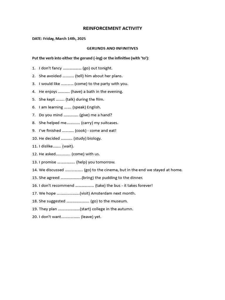 REINFORCEMENT ACTIVITY 2_2ND BGU | PDF