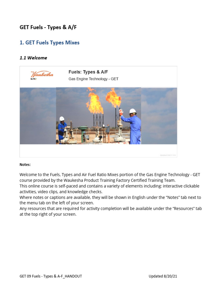 GET Fuels - Types & A-F - HANDOUT | PDF | Fuels | Combustion