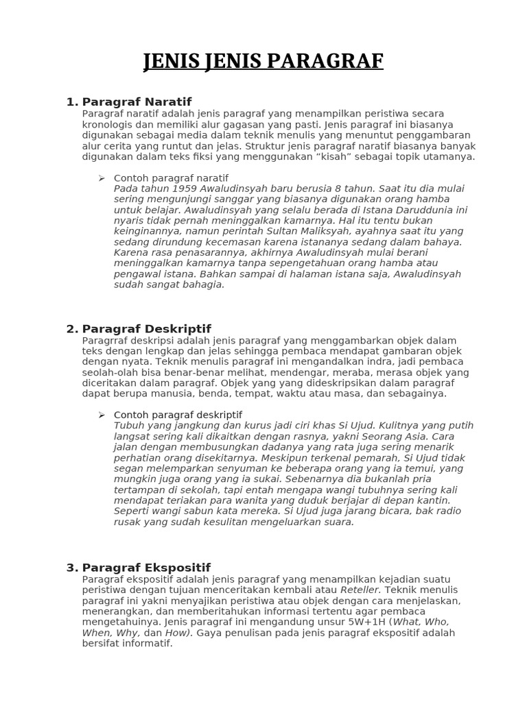 Jenis Jenis Paragraf | PDF