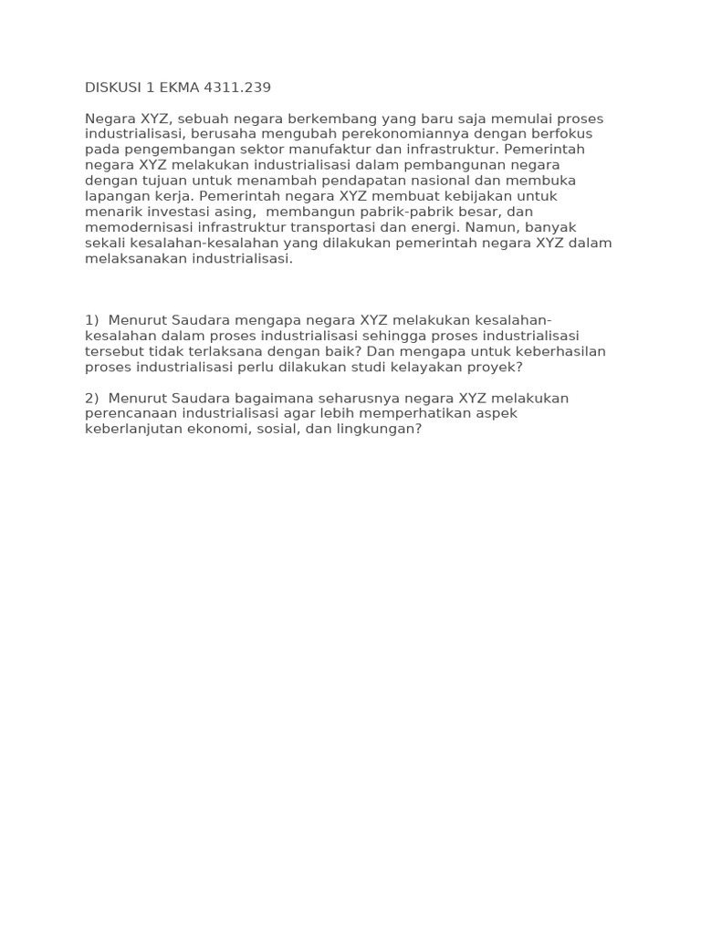 Diskusi 1 Ekma 4311 | PDF