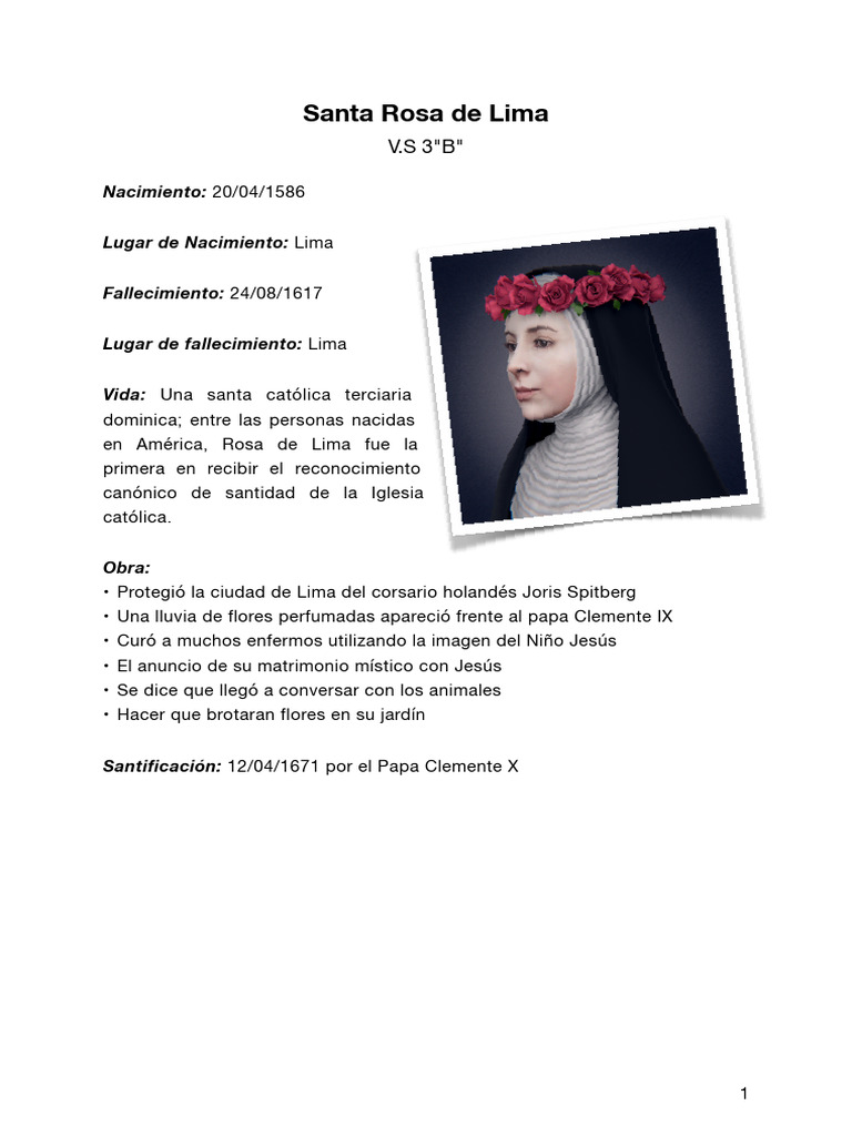 Biografias de Algunos Santos | PDF | Iglesia Católica