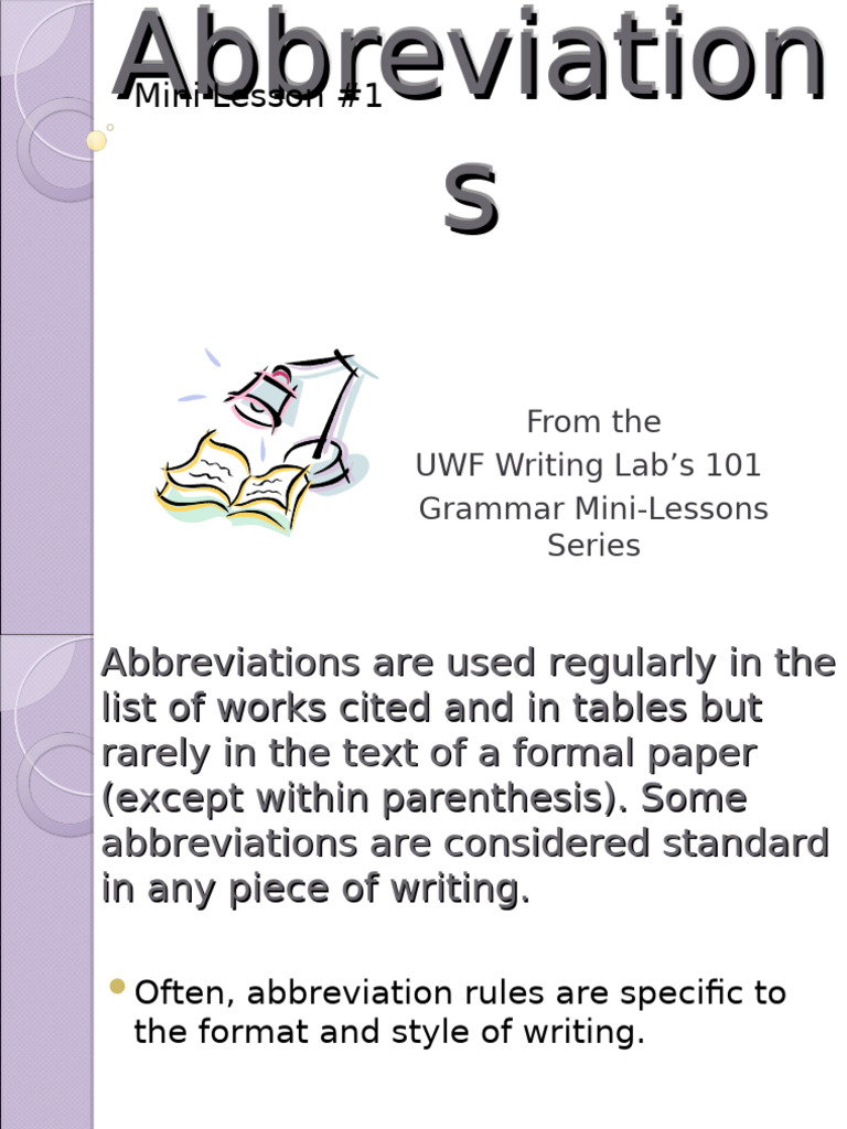 Essential Abbreviation Guidelines | PDF | Letter Case | Common Era