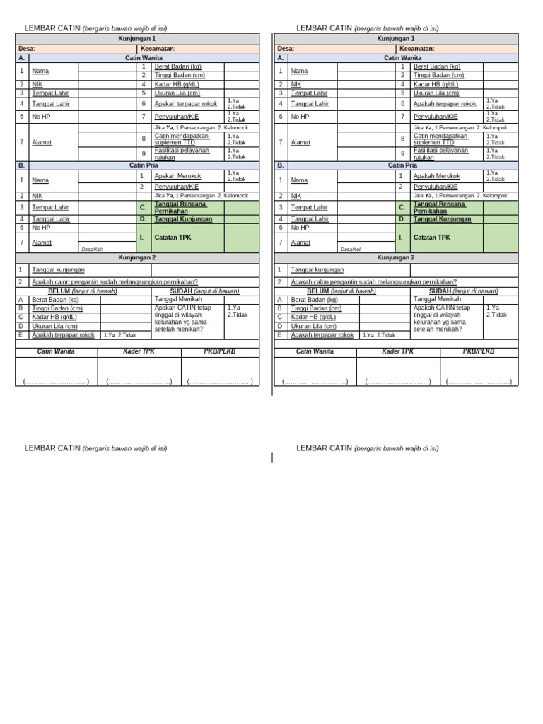 Catin_lembar Elsimil Fix | PDF