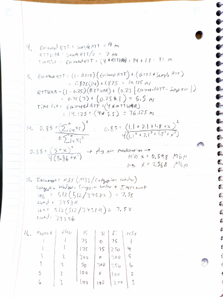 Comp Net Exam 2 Work | PDF