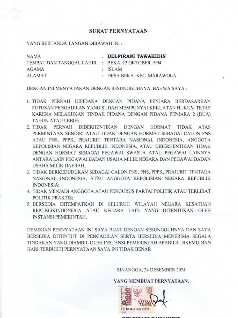 Delfiana Pernyataan | PDF