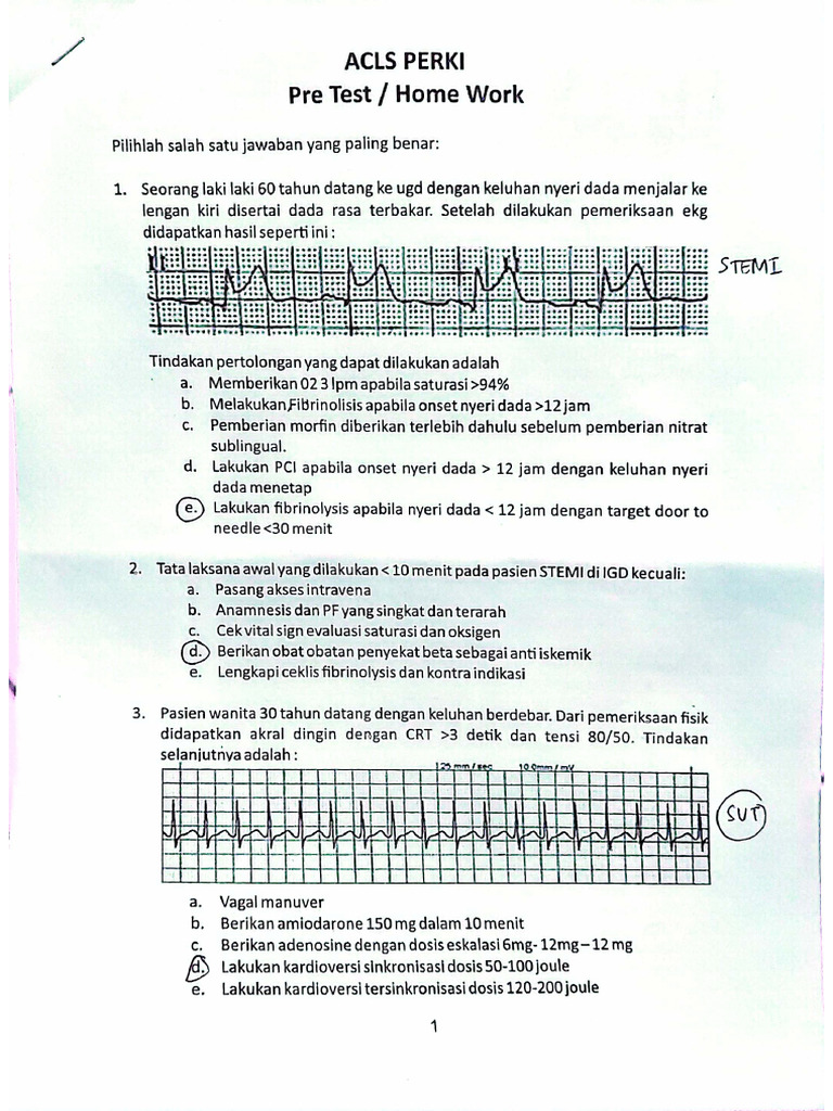 Pretest Acls | PDF