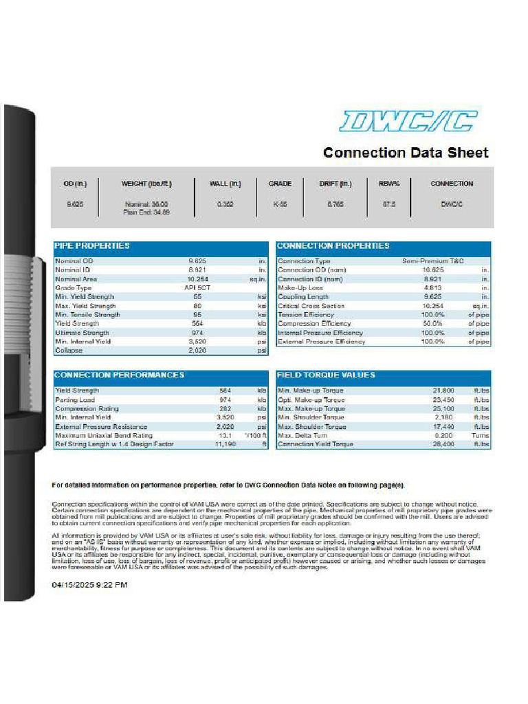 Connection Data Sheet DWC-C | PDF