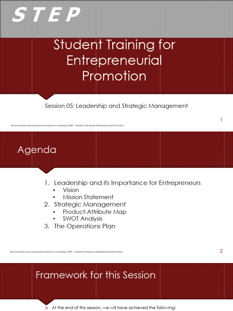 Leadership and Strategic Management Training | PDF | Swot Analysis ...