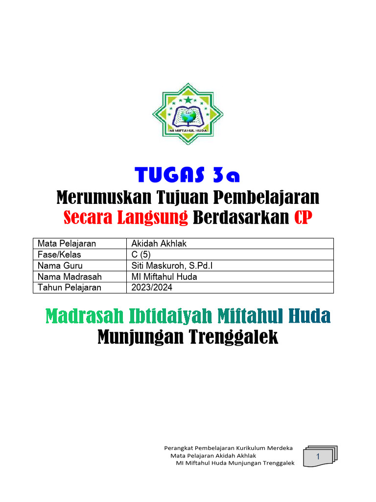 Contoh Tugas Lk 3 a, b, Dan Lk 3c _baik Dan Benar | PDF