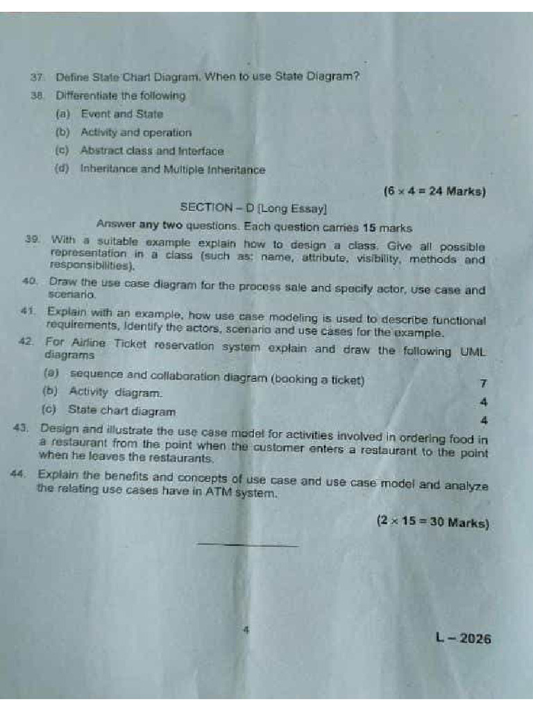 Ooad QN Paper 1 | PDF