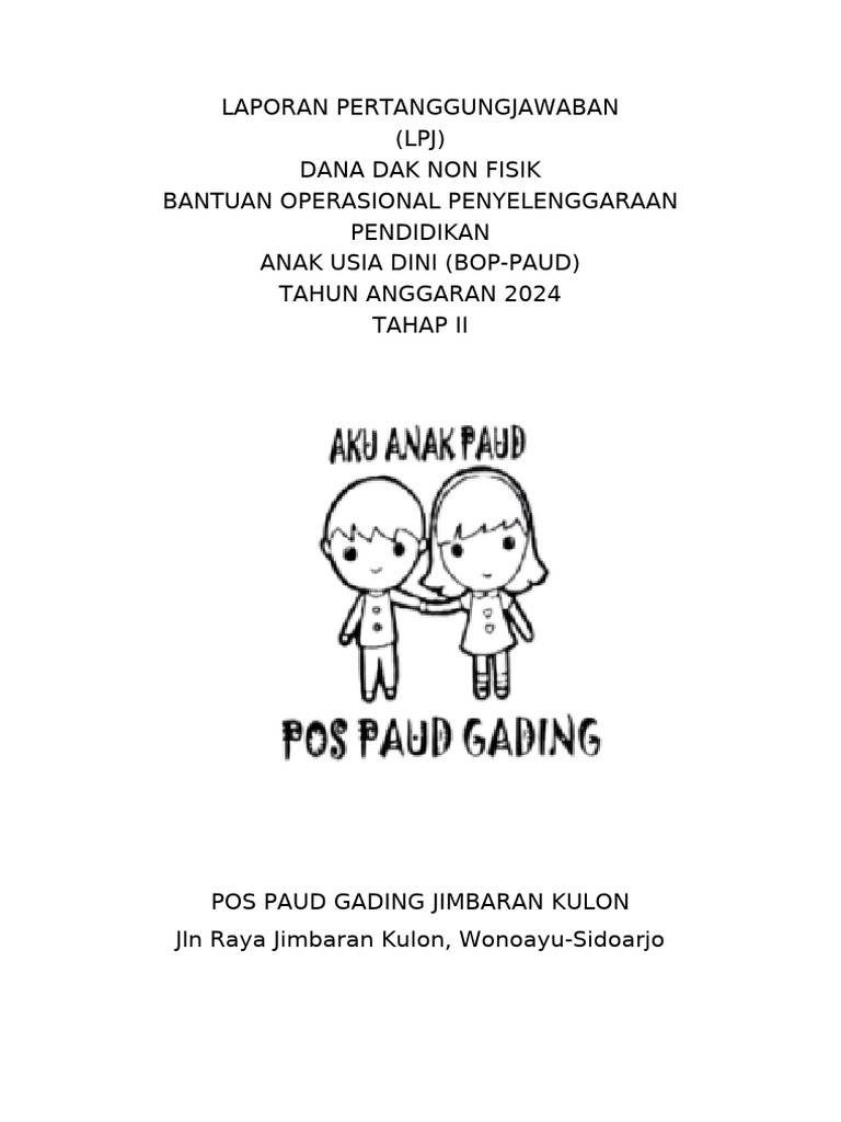cover lpj paud 2 | PDF