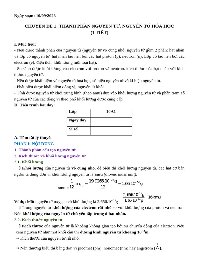CĐ 1. TP Nguyen Tu, Nguyen To Hoa Hoc | PDF