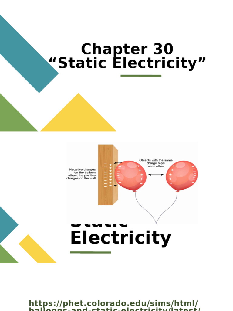 Chapter 30 Static Electricity | PDF | Electric Charge | Electron
