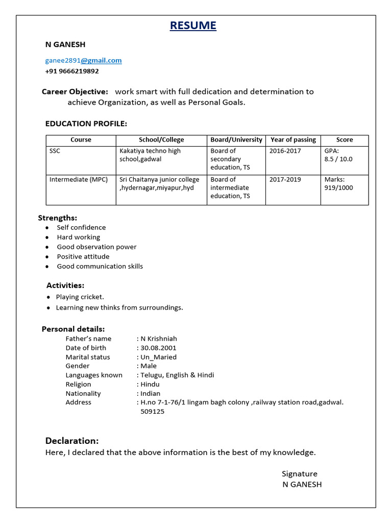Ganesh Resume | PDF