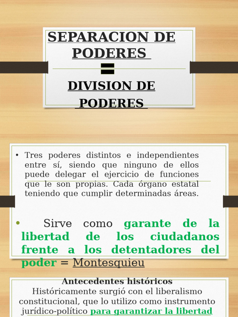 Separacion de Poderes | PDF | Gobierno | Judicaturas