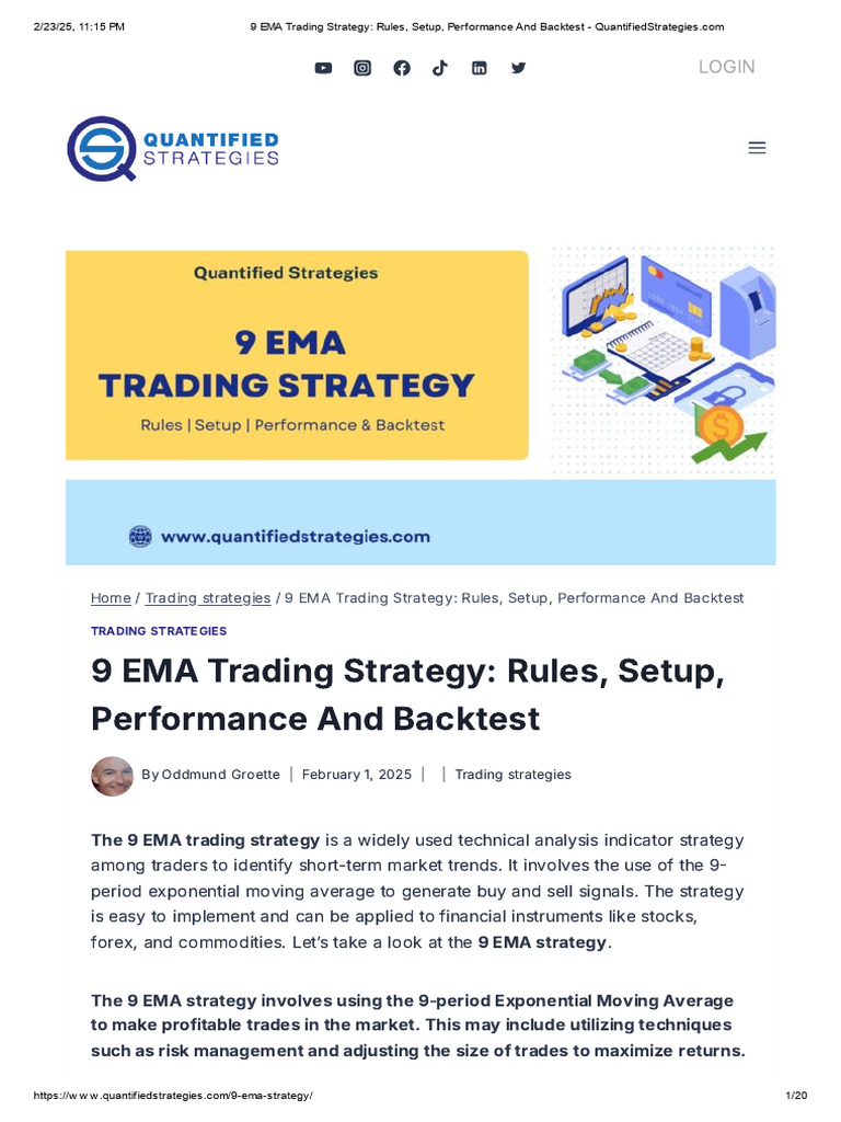 9 EMA Trading Strategy Overview | PDF | Technical Analysis ...