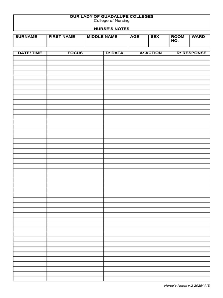 FDAR Chart v.2 | PDF