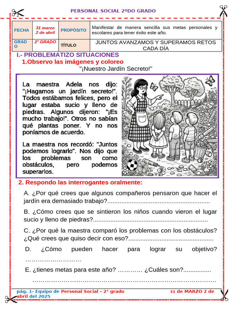 Iii-2g-Personal - Metas - Ficha | PDF