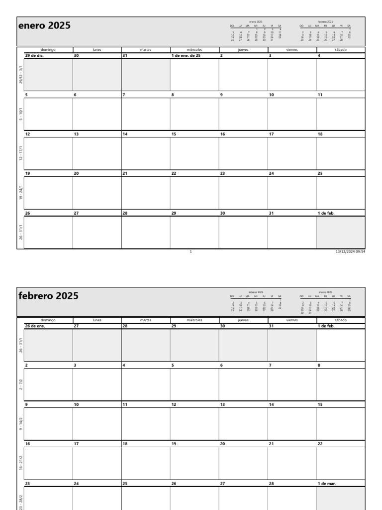 Calendario 2025-2026 Detallado | PDF