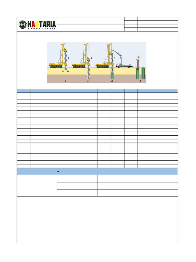 20 HMT Checklist Bore Pile | PDF
