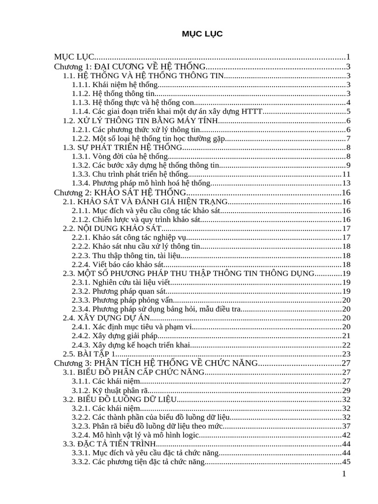 Phan tich thiet ke he thong (1) | PDF